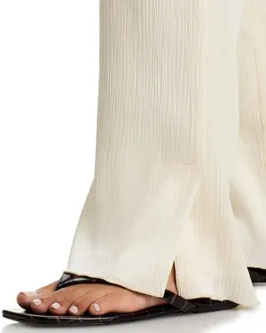 ANINE BING Aden Textured Pants - Cream