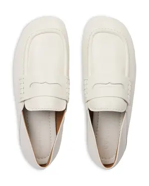 Sandro Sailor Leather Loafer Flats - White