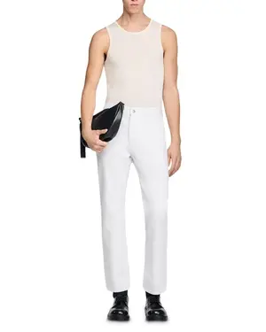Sandro Regular Raw Jeans - White