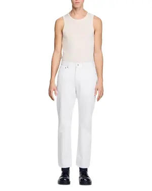 Sandro Regular Raw Jeans - White