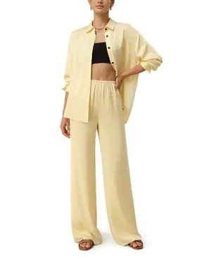 Lilysilk Stretch Silk Georgette Straight-leg Pant