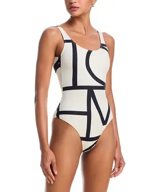 TOTEME Monogram One-piece Swimsuit - Tofu