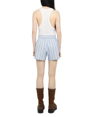 Zadig&Voltaire Pax Striped Cotton Shorts - Sixtine