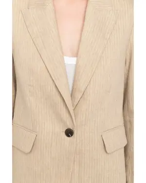 Zadig&Voltaire Vavy Tailleur Pinstripe Blazer - Cookie