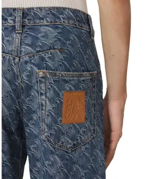LANVIN Lunar Year Jacquard Denim Pants - Medium Blue