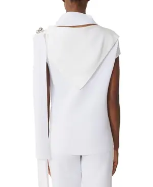 LANVIN Viscose Knit Top - White.