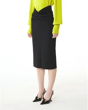LANVIN Midi Jersey Pencil Skirt - Black