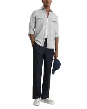 REISS Regular Fit Pocket Shirt - Grey