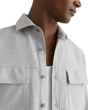 REISS Regular Fit Pocket Shirt - Grey