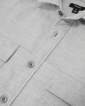REISS Regular Fit Pocket Shirt - Grey