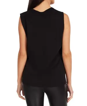 Lauren Moshi Kerry Barbell Lip Tee - Black
