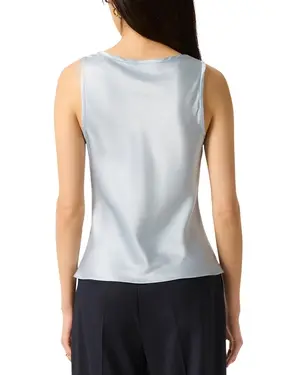 ARGENT Silk Tank Top - Maya Blue