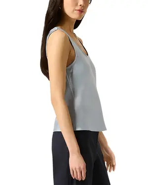 ARGENT Silk Tank Top - Maya Blue