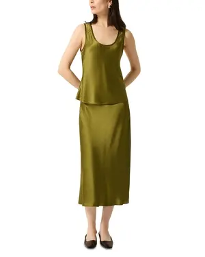 ARGENT Silk Tank Top - Pickle