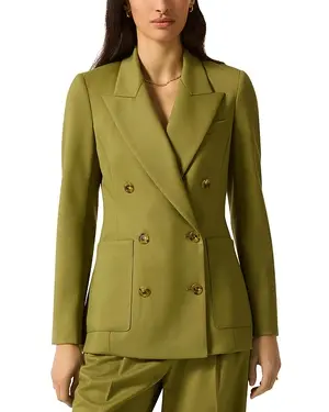 Argent Notched Lapel Outerwear For Women