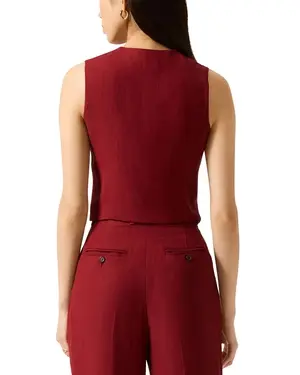 ARGENT Mock Neck Bodysuit - Maroon