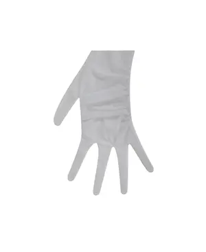 MISS CIRCLE NEW YORK Qira Mesh Opera-length Gloves - White