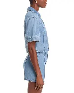Veronica Beard Malcom Denim Jacket - Silver Dust