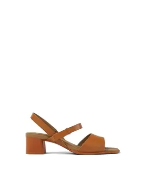 Camper Katie Leather Two-strap Sandal - Brown