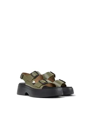 Camper Tasha Leather Sandal - Green