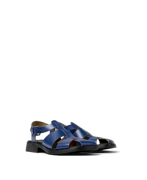 Women's Blue Leather Sandals