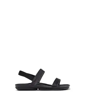 Camper Right Isla Leather 2-strap Sandal - Black