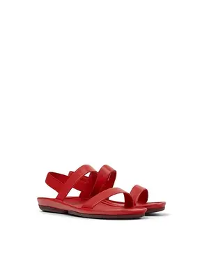 Camper Right Isla Leather 2-strap Sandal - Red