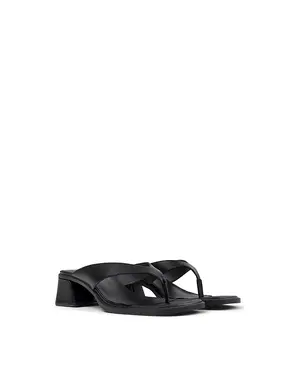 Camper Kora Leather Sandals - Black