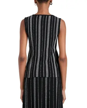 Proenza Schouler White Label Alyna Textured Vest - Black/white