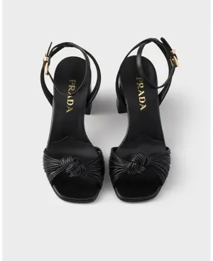 Prada Leather Sandals - Black