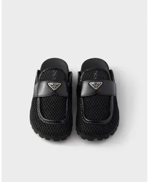Prada Mesh Fabric Mules