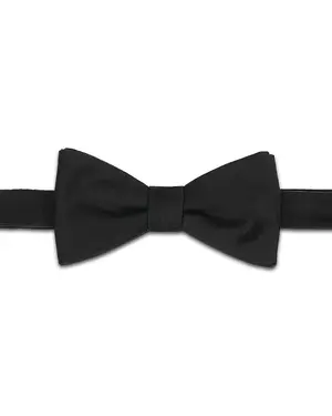 Thomas Pink Satin Self-tie Bow Tie - Black