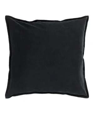 SURYA Cotton Velvet Decorative Pillow Black