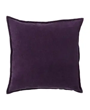 SURYA Cotton Velvet Decorative Pillow - Dark Plum