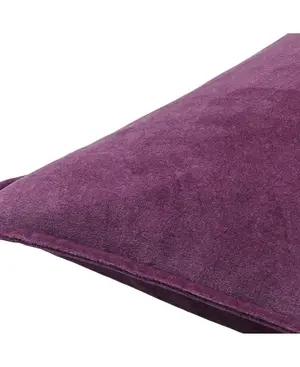 SURYA Cotton Velvet Decorative Pillow - Dark Plum