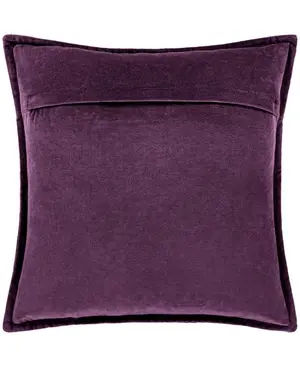 SURYA Cotton Velvet Decorative Pillow - Dark Plum