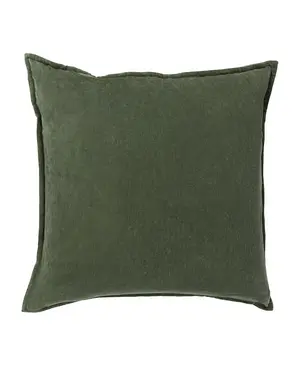 SURYA Cotton Velvet Decorative Pillow - Medium Green