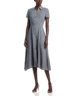 Theory Short Sleeve Shirtdress - Ink Blue