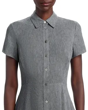 Theory Short Sleeve Shirt Dress - Ink Blue