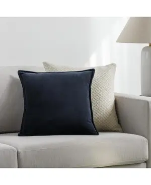 SURYA Cotton Velvet Decorative Pillow - Black