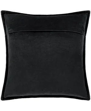 SURYA Cotton Velvet Decorative Pillow - Black