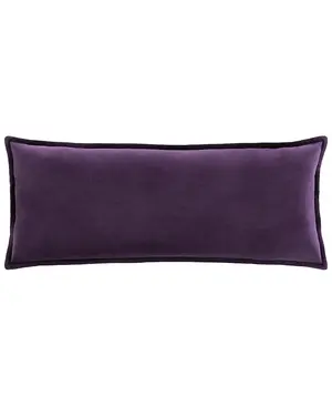SURYA Cotton Velvet Decorative Pillow - Dark Plum