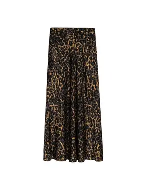 NOCTURNE Printed Leopard Midi Skirt