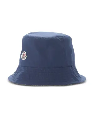 Moncler Logo Bucket Hat - Dark Blue