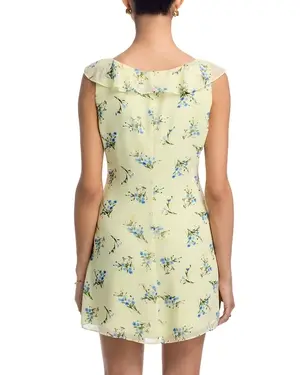 French Connection Marina Silky Chiffon Harper Fleur Mini Dress