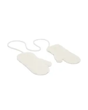 Max Mara Ombrato Alpaca Blend Teddy Mittens - Optical White