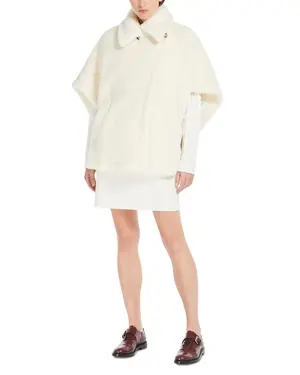 Max Mara Tebe1 Faux Fur Poncho Jacket