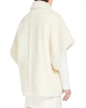 Max Mara Tebe1 Faux Fur Poncho Jacket