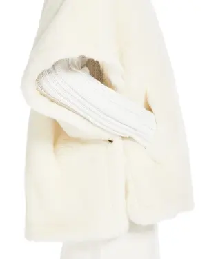 Max Mara Tebe1 Faux Fur Poncho Jacket