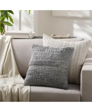 SURYA Gabon Decorative Pillow - Medium Gray